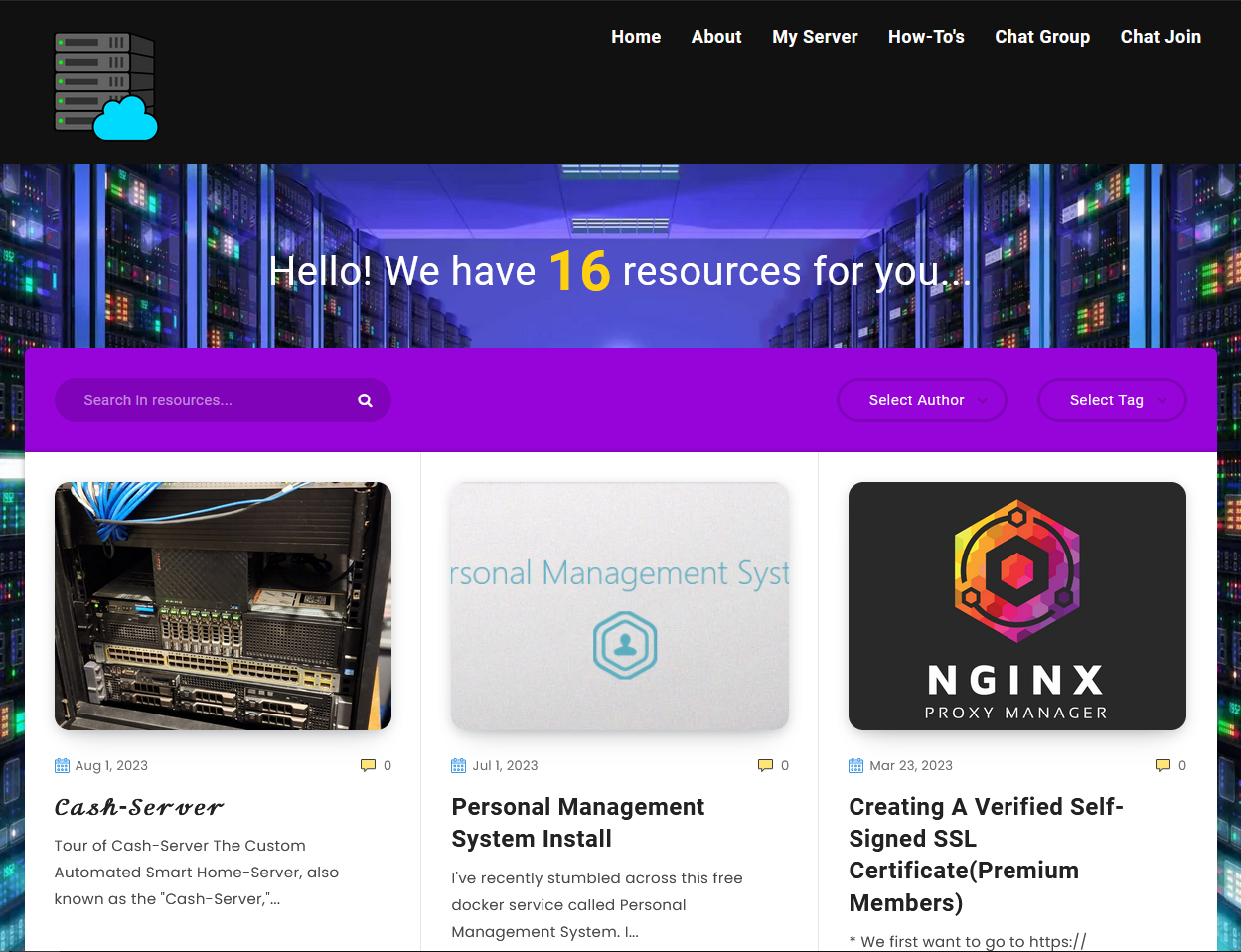 Cash-Server Home Lab & Docker Service Tutorials